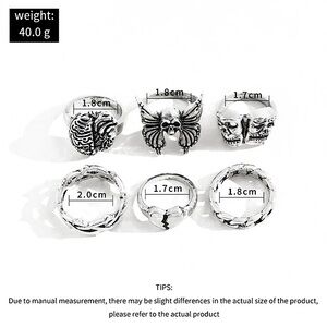 Jewelry | Human Heartskull Butterfly Ring Set | Poshmark